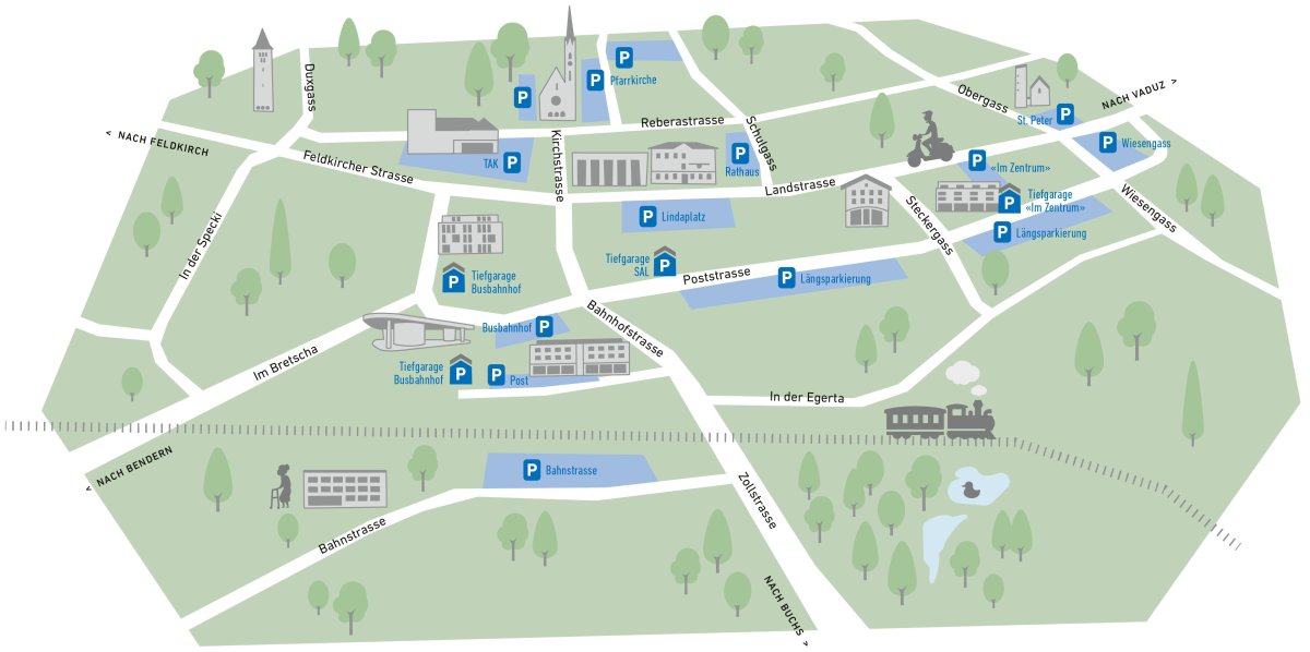 «In zwei Minuten Gehzeit von der Tiefgarage am Ziel» :: Gemeinde Schaan